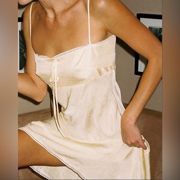 Ciao Lucia | Dresses | Ciao Lucia Small Carina Slip Dress Mini Yellow Lemon | Poshmark